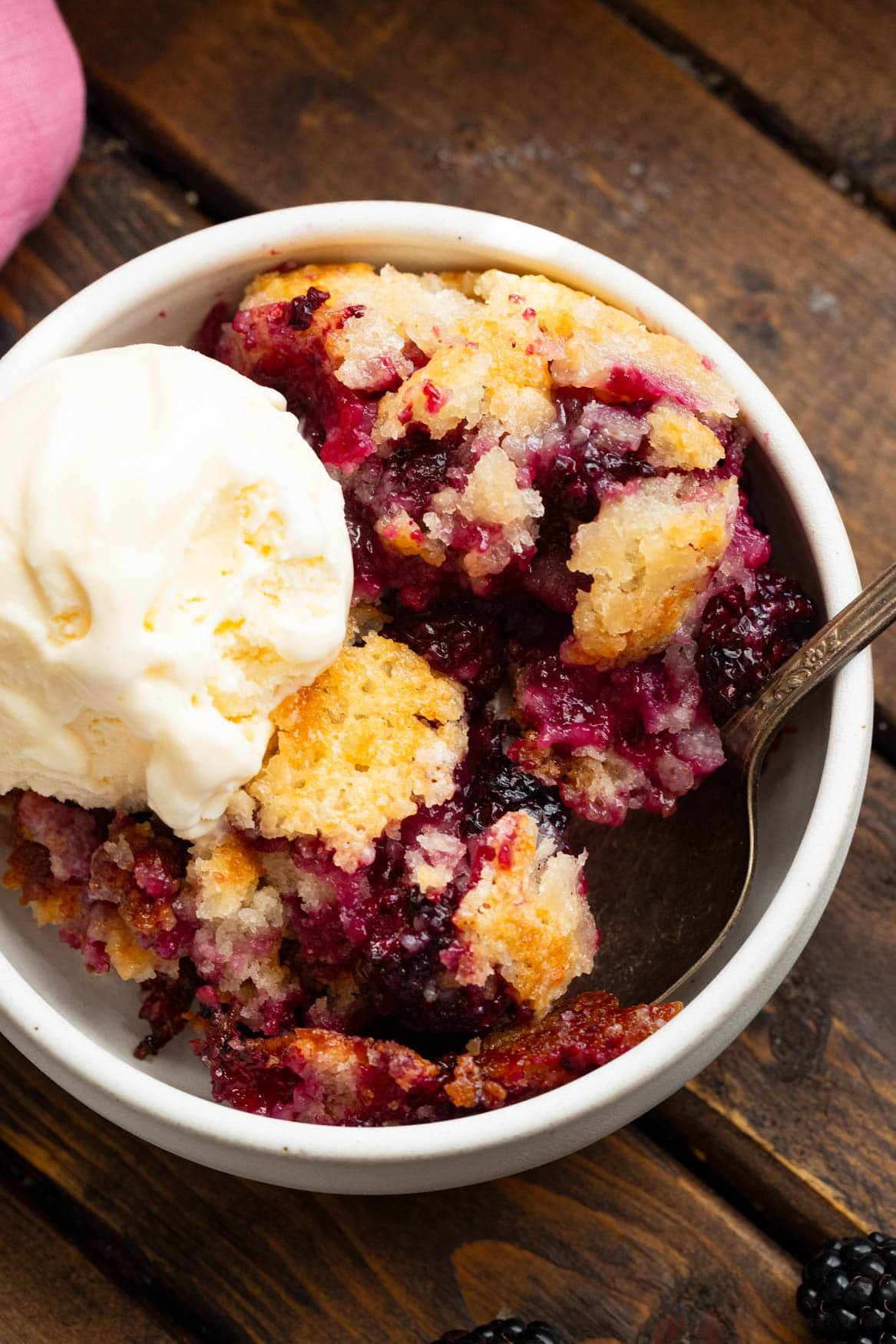 Old Fashioned Blackberry Cobbler - Studio Food